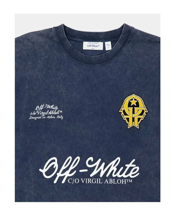 Off-White Crew Neck T-shirt - Blue
