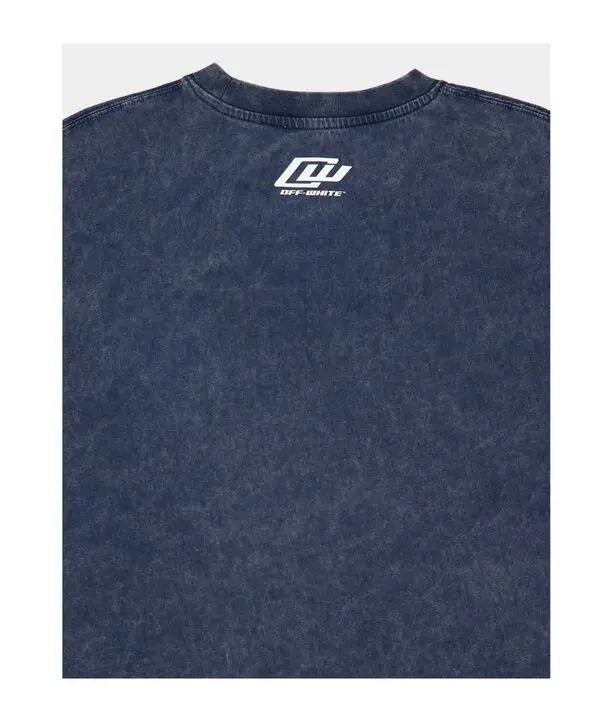 Off-White Crew Neck T-shirt - Blue