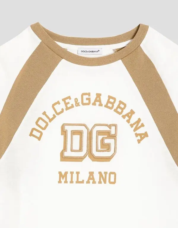 Dolce & Gabbana Jersey T-shirt With Print And Embroidery