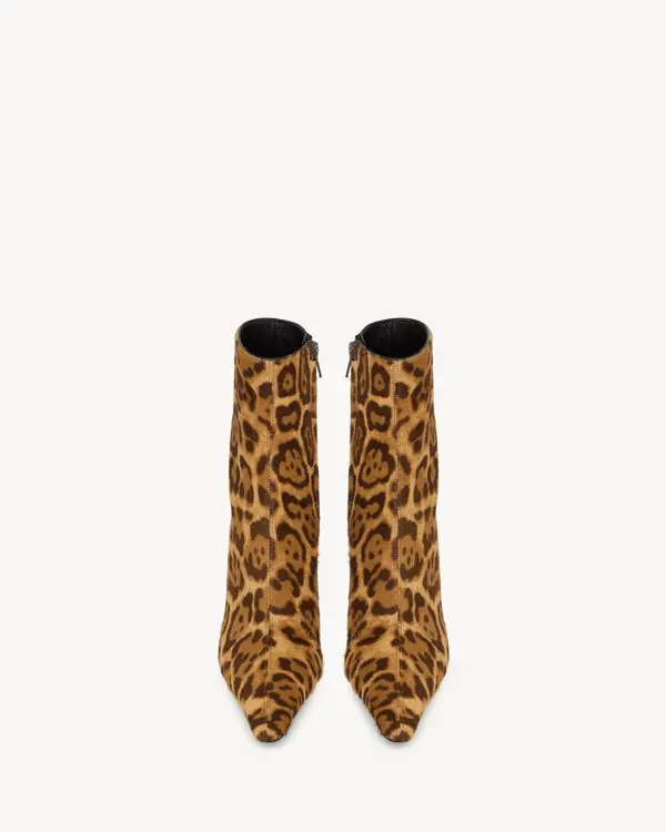 Saint Laurent Ashley Ankle Boots In Pony Hair Leather