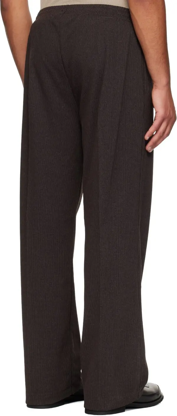 Our Legacy Pinstriped Ribbed Wide-leg Trousers - Black