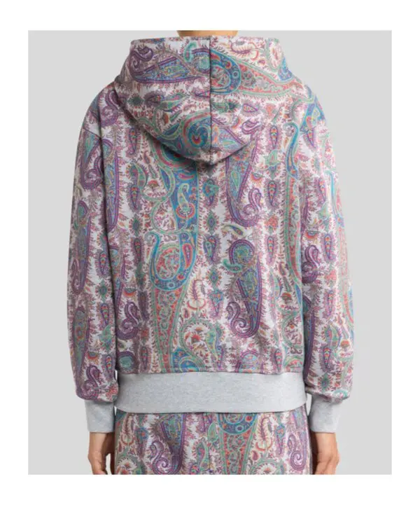 Etro Paisley Pattern Hooded Sweater - Purple