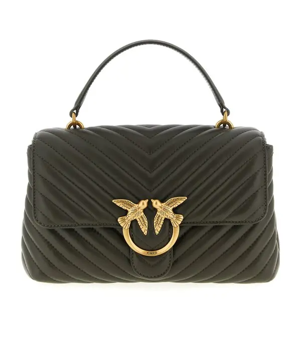 Pinko Classic Lady Love Chevron Puffer Tote Bag - Green