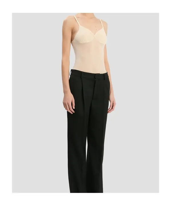 Victoria Beckham Ribbed-knit Tank Top - Light Rose