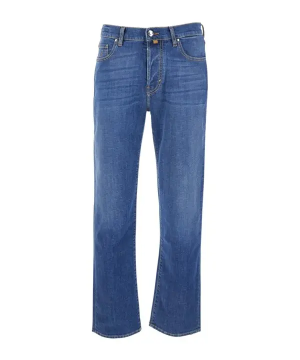 Jacob Cohen Edo Jeans With Logo Patch - Blue