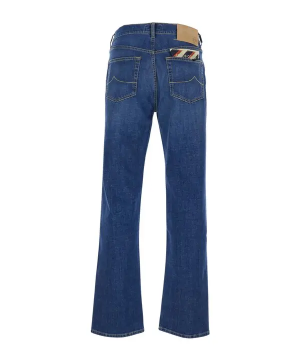 Jacob Cohen Edo Jeans With Logo Patch - Blue