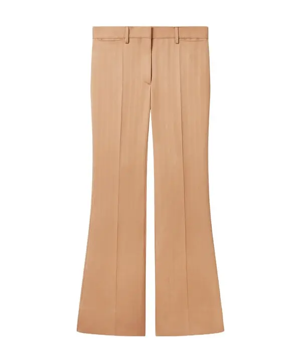 Stella McCartney Low-rise Striped Flared Pants - Biscuit