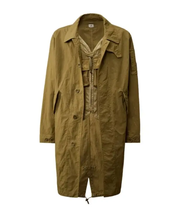 C.P. COMPANY Lens-detail Long-sleeve Coat