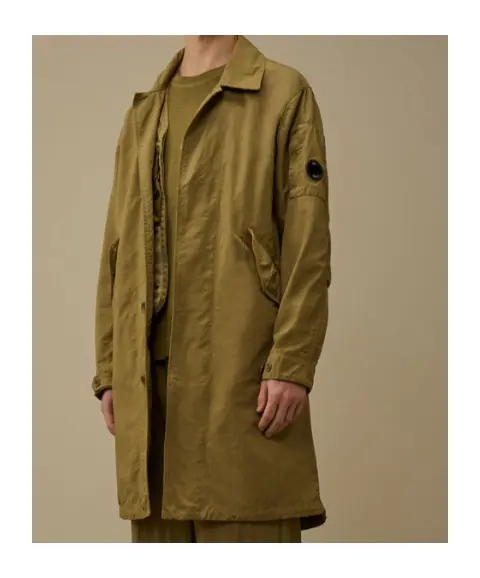 C.P. COMPANY Lens-detail Long-sleeve Coat