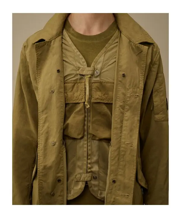 C.P. COMPANY Lens-detail Long-sleeve Coat