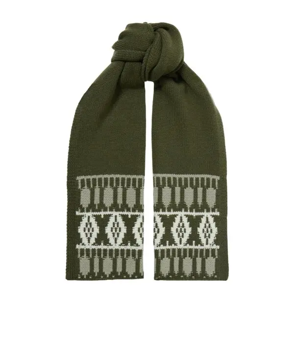 Arch4 Austria Fair Isle Cashmere Scarf - Green