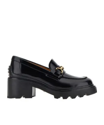 TOD'S Logo Plaque Slip-on Loafers - Black