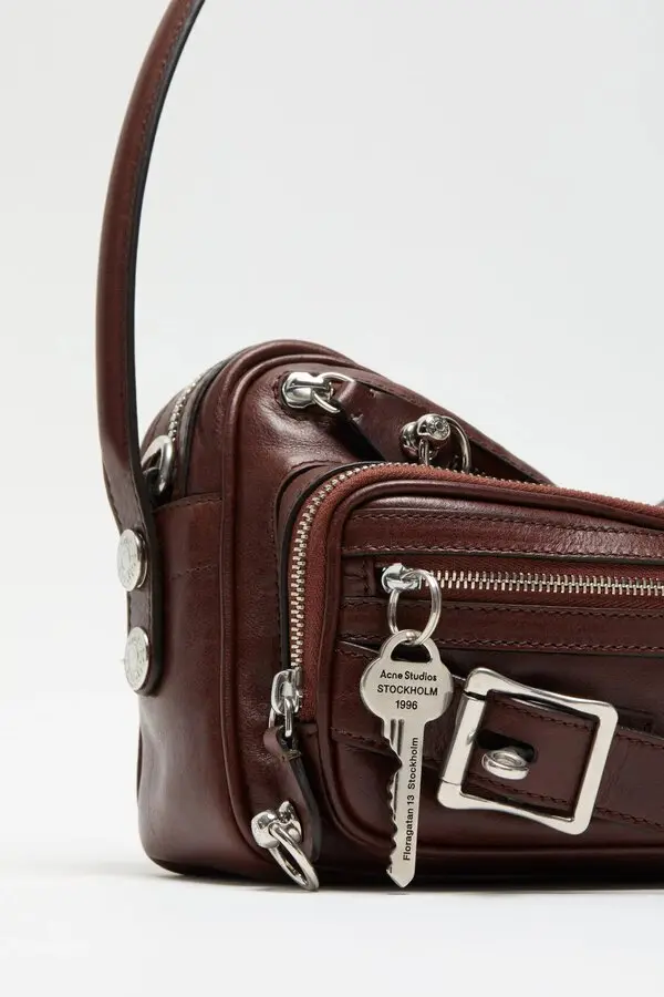 Acne Studios Camera Bag Buckle Zip Leather Shoulder Bag - Multicolor