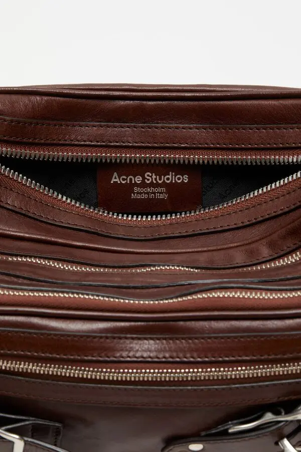 Acne Studios Camera Bag Buckle Zip Leather Shoulder Bag - Multicolor