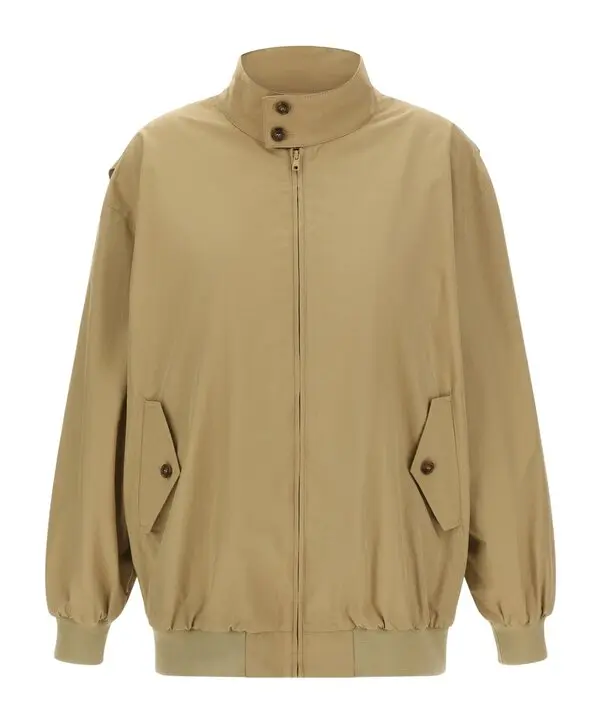 MAISON MARGIELA High-neck Zip-up Jacket - Beige