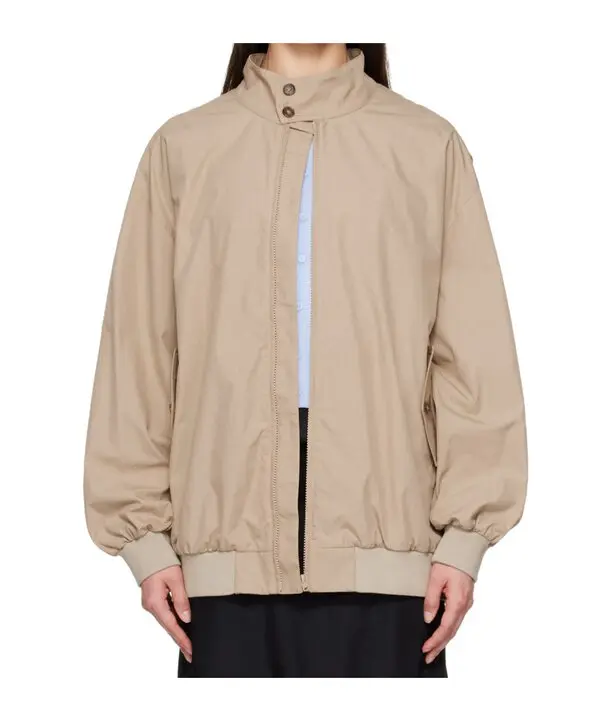 MAISON MARGIELA High-neck Zip-up Jacket - Beige