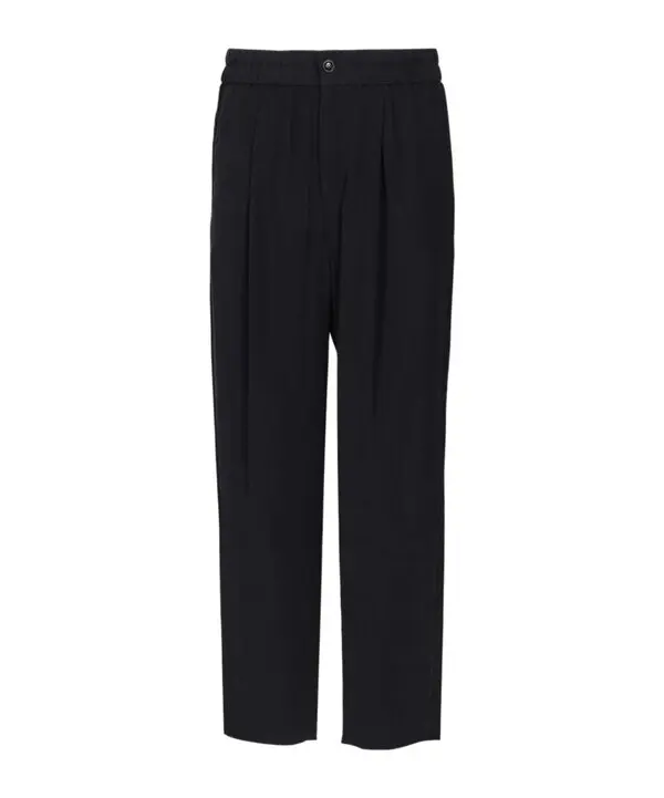 Giorgio Armani Elastic Waist Straight-leg Pants - Blue