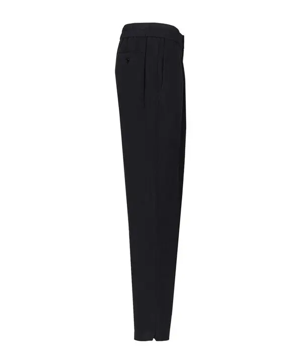Giorgio Armani Elastic Waist Straight-leg Pants - Blue