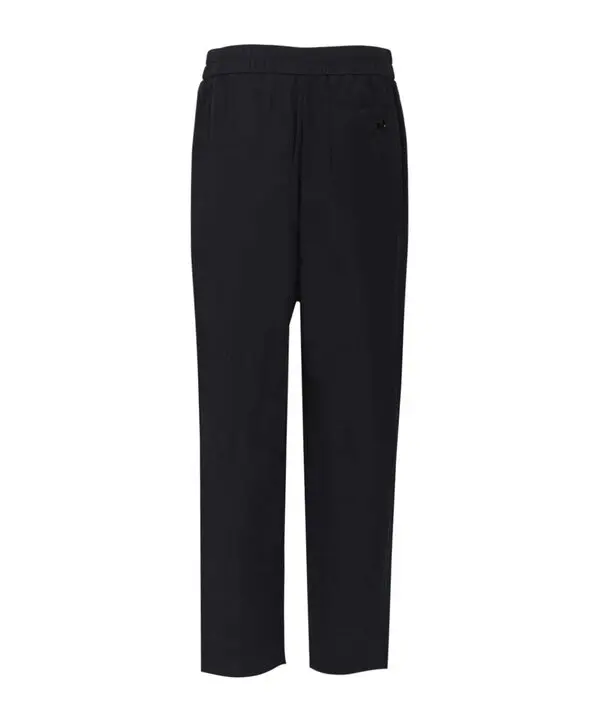 Giorgio Armani Elastic Waist Straight-leg Pants - Blue