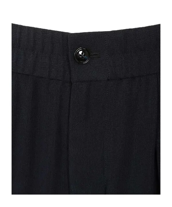 Giorgio Armani Elastic Waist Straight-leg Pants - Blue