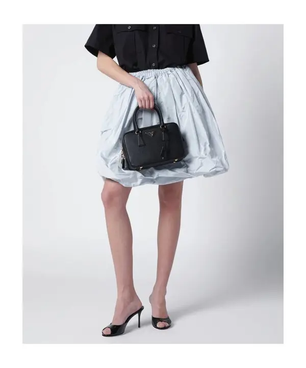 Prada Small Zip-up Tote Bag - Black
