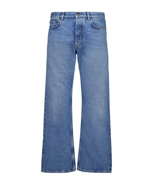 Off-White Half Arrow Slim Relaxed Jeans - Light Medium Blue