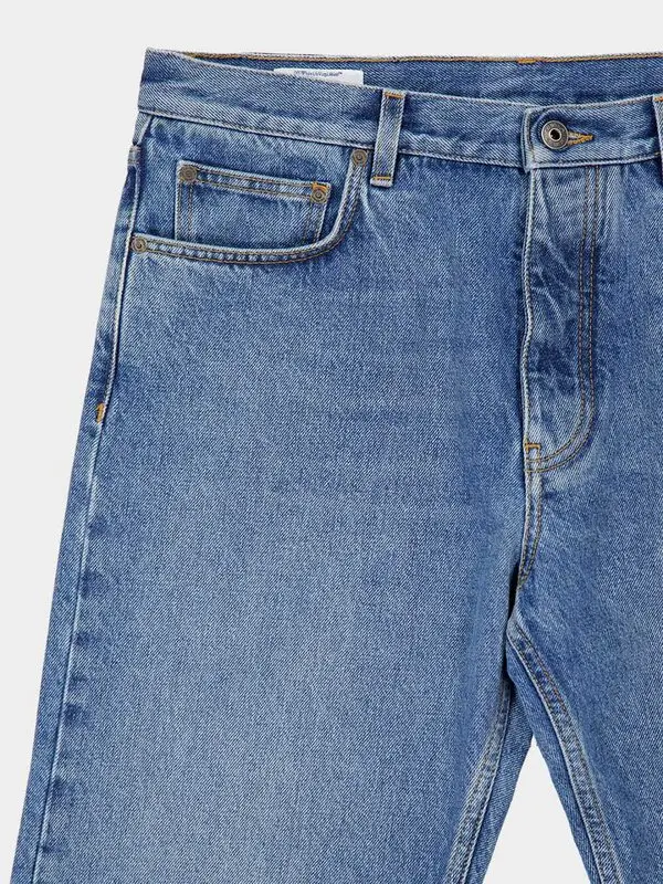 Off-White Half Arrow Slim Relaxed Jeans - Light Medium Blue
