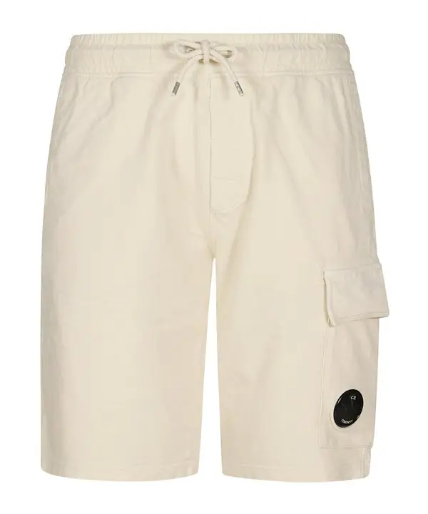 C.P. COMPANY Cargo Lens Fleece Shorts - Nude