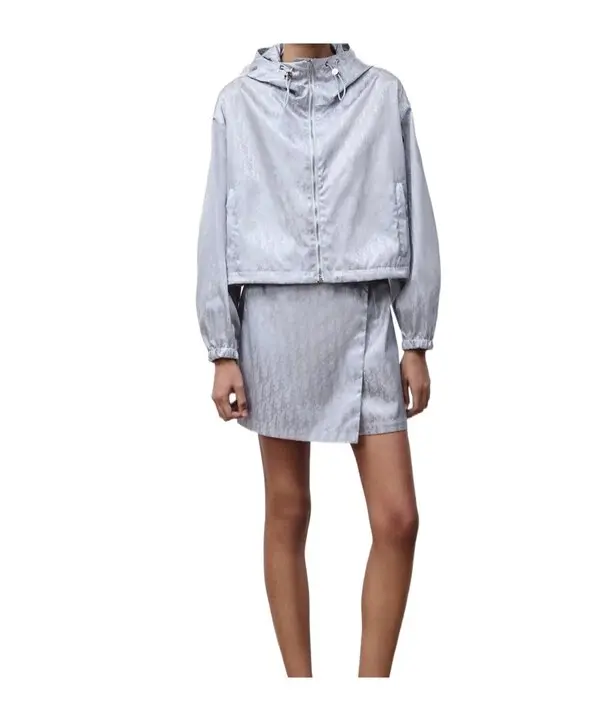 Dior Zipped Cropped Jacket - Gray