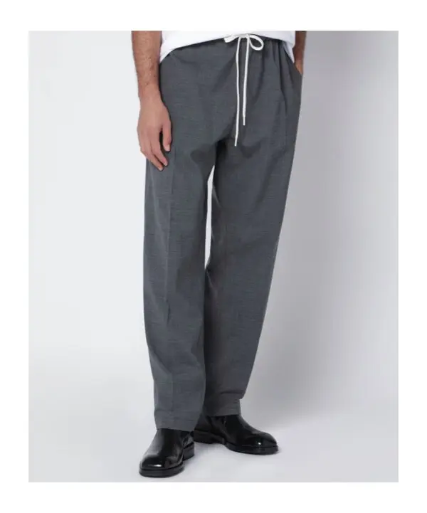 MAISON MARGIELA Elasticated Waistband Drawstring Trousers - Grey