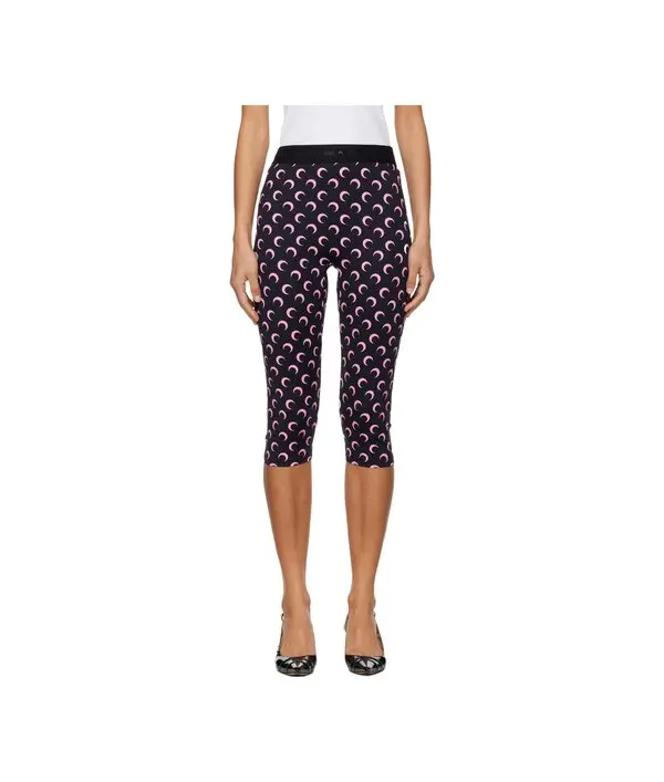 MARINE SERRE Capri Moon-printed Capri Leggings