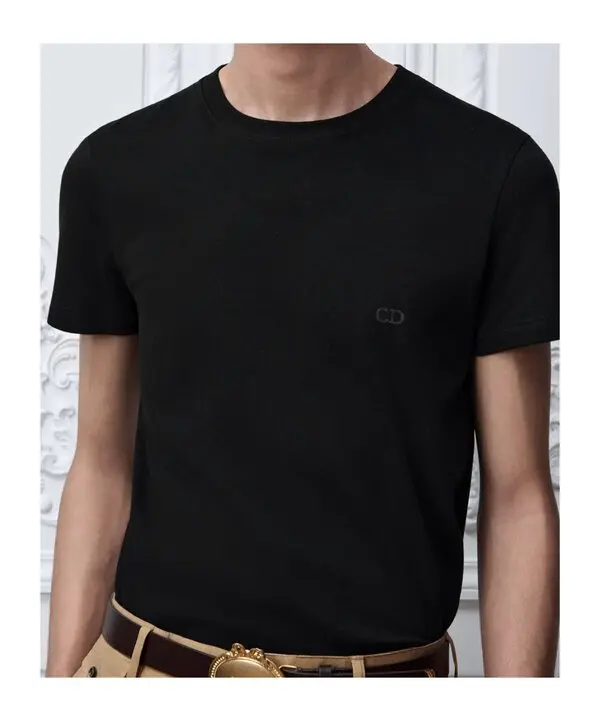 Dior Logo-embroidered T-shirt - Black