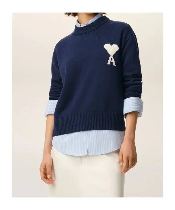 AMI Paris De Coeur Crewneck Jumper