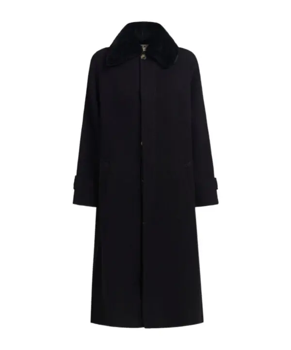 Marni Wool And Cashmere Coat With Removable Shearling Collar