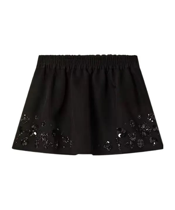 GOLDEN GOOSE Embellished Floral Sequin Mini Skirt