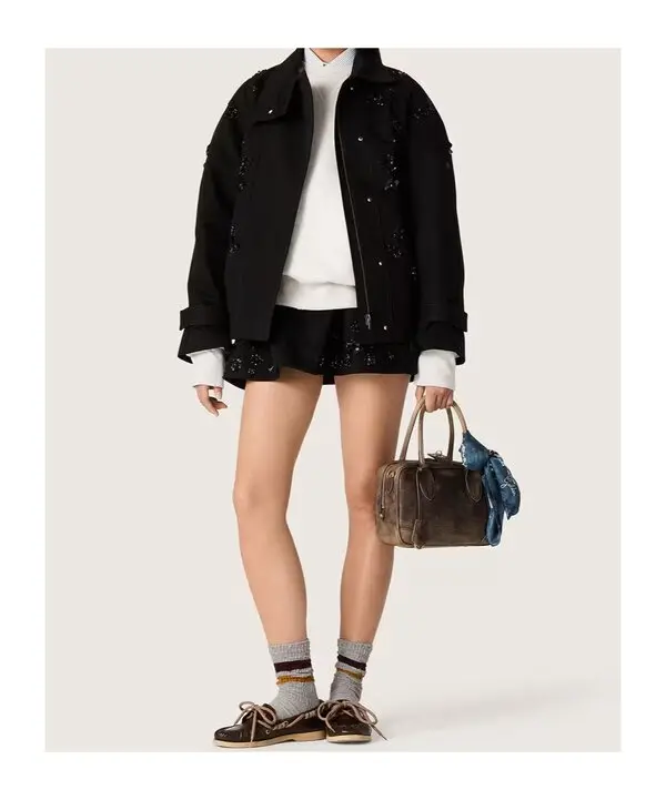 GOLDEN GOOSE Embellished Floral Sequin Mini Skirt