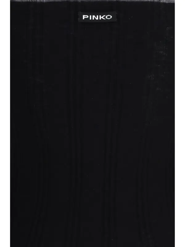 Pinko V-neck Knitted Top With Long Sleeves