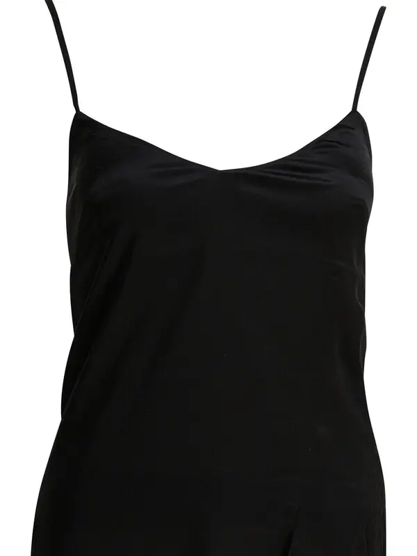 Acne Studios Satin Slip Dress With Lace Detail - Black