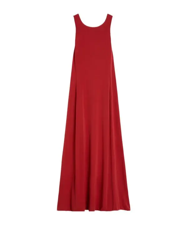 Max Mara Sleeveless Maxi Dress With Flared Hem