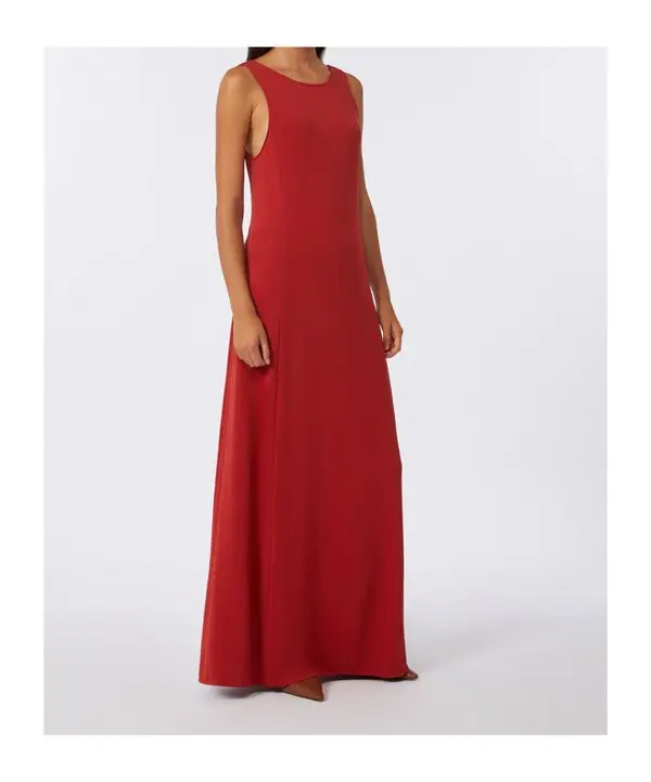 Max Mara Sleeveless Maxi Dress With Flared Hem