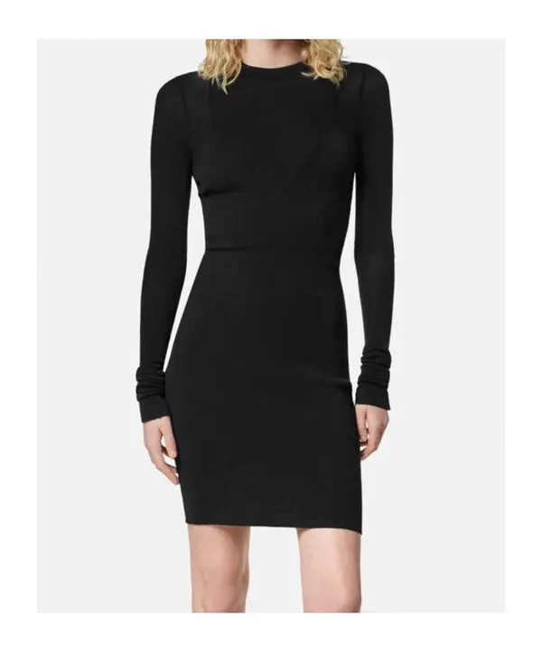 Versace Fitted Knitted Mini Dress With Medusa Hardware