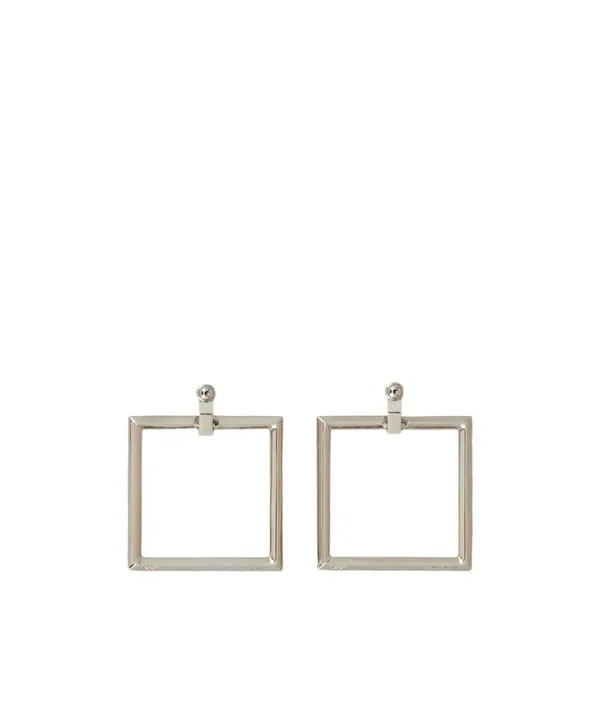 ROGER VIVIER Trompette Square Frame Earrings With Pin-style Clasp