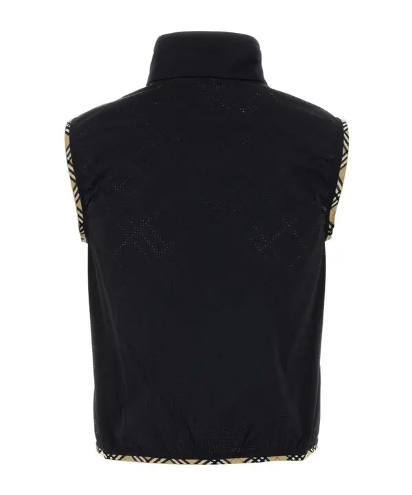 Burberry Sleeveless Stand Collar Jacket