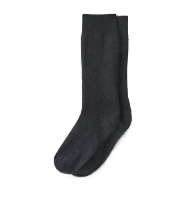 LISA YANG Brushed Cashmere Socks - Black