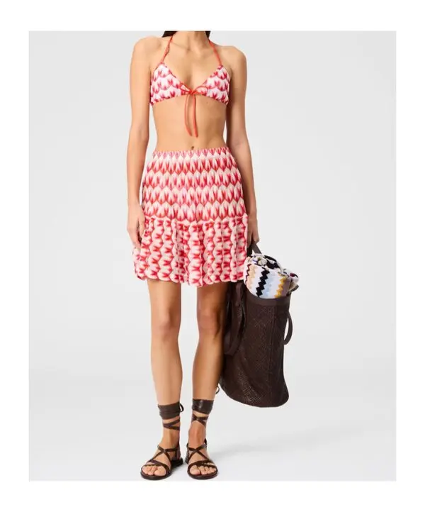 Missoni Zigzag-knit Ruffled Mini Skirt