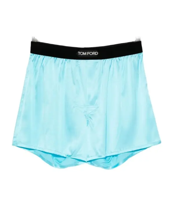TOM FORD Logo-waistband Boxers - Blue