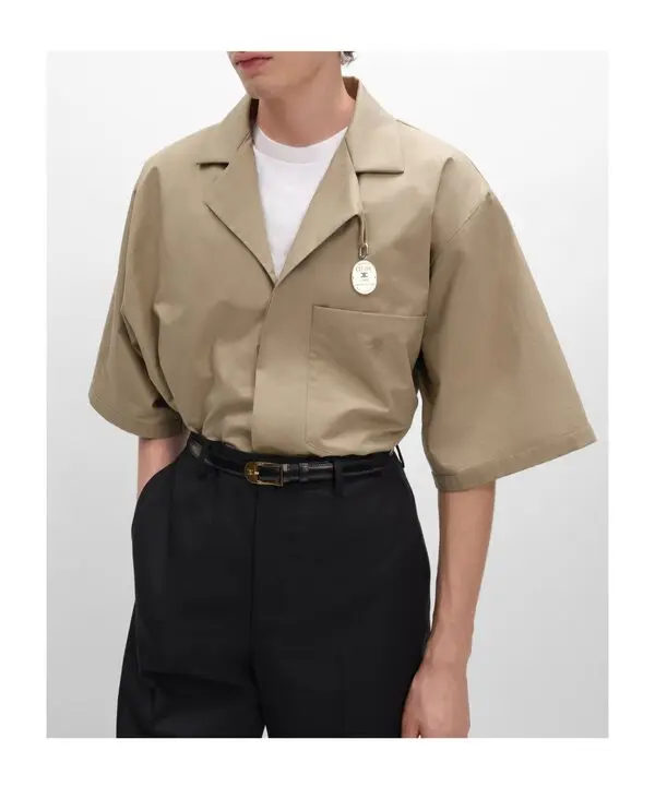 Celine Scout Shirt In Light Cotton Gabardine