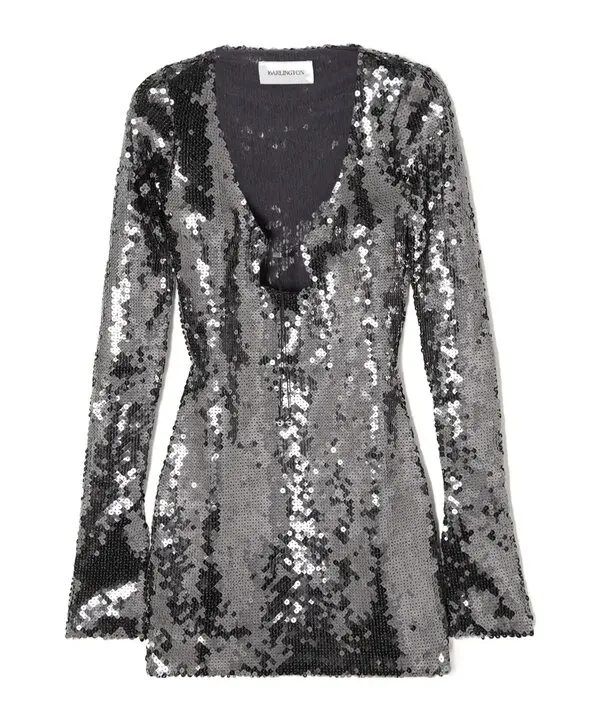 16Arlington Sequin Chiffon Minidress