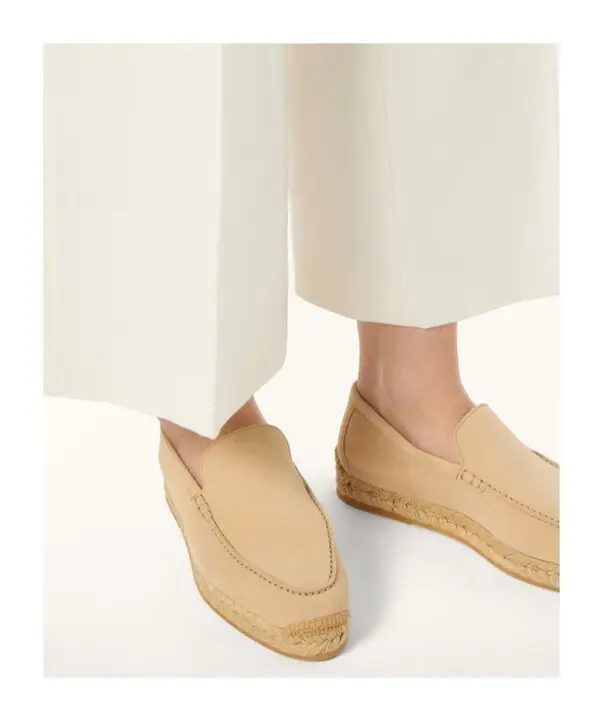 Loro Piana Rope Sole Calfskin Loafers