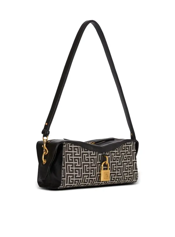 Balmain Monogram Jacquard Pulse Shoulder Bag